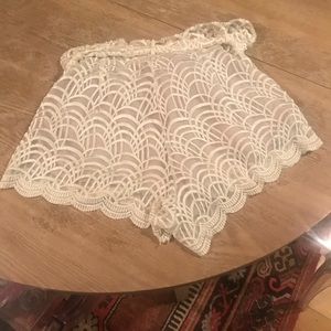 Stone Cold Fox | Shorts | Stone Cold Fox Grady Bloomer White Lace Tie ...